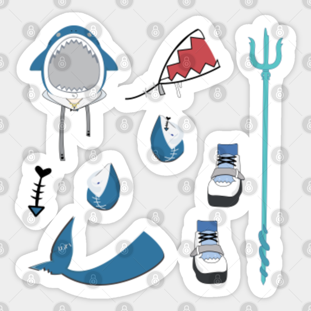 Gawr Gura Sticker Pack Gawr Gura Sticker Teepublic 